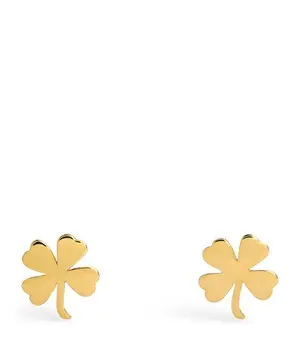 JENNIFER MEYER Yellow Clover Stud Earrings - Gold