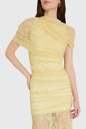Amanda Uprichard Evianna Lace Gown - Cornsilk