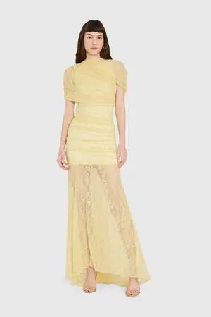 Amanda Uprichard Evianna Lace Gown - Cornsilk