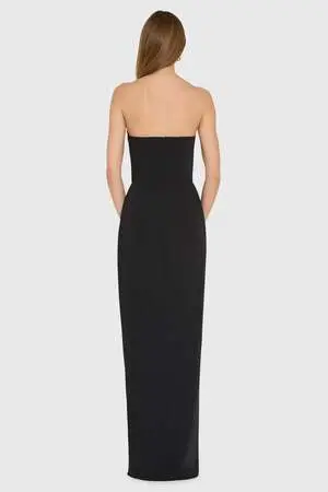 Amanda Uprichard Ailany Maxi Dress With Plunge V-neck And Slit