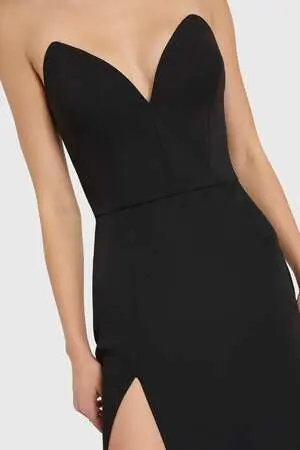 Amanda Uprichard Ailany Maxi Dress With Plunge V-neck And Slit