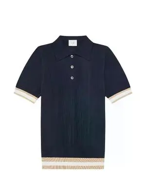 CHÉ STUDIOS Quinn Striped Polo Shirt - Blue