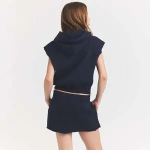 SKIMS Boyfriend Fleece Muscle Pullover - Navy