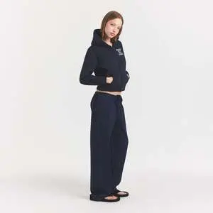 SKIMS Straight Leg Heavyweight Crepe Pants - Navy