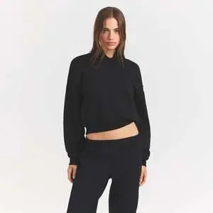 SKIMS Heavyweight Fleece Crewneck - Onyx