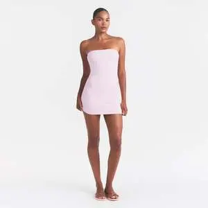 SKIMS Mini Tube Cotton Jersey Dress - Cherry Blossom