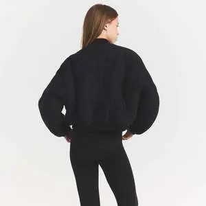 SKIMS Reversible Neoprene Bomber Jacket - Obsidian