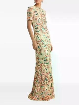 Etro Floral-embroidered Maxi Dress