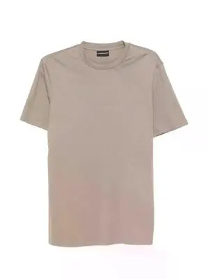 Emporio Armani T-shirt Essential Slim Fit In Pima Cotton Jersey - Neutrals