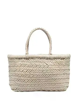 Dragon Diffusion Mini Flat Gora Woven-design Tote Bag - Neutrals