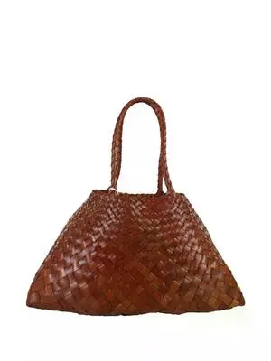 Dragon Diffusion Large Santa Croce Woven-design Shoulder Bag - Brown