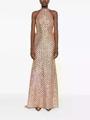 MARFIL BARCELONA Halterneck Maxi Dress