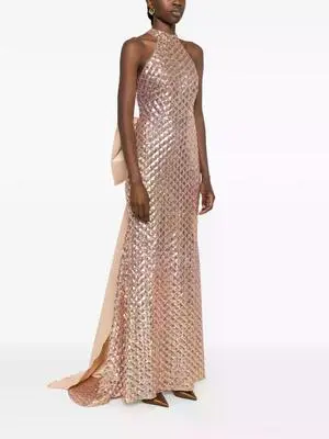 MARFIL BARCELONA Halterneck Maxi Dress