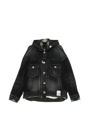 Mihara Yasuhiro Hooded Denim Jacket With Chest-pocket