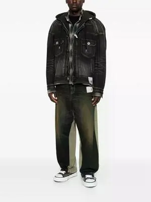 Mihara Yasuhiro Hooded Denim Jacket With Chest-pocket