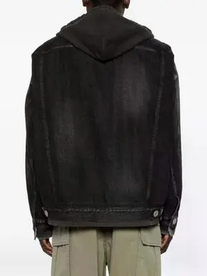 Mihara Yasuhiro Hooded Denim Jacket With Chest-pocket