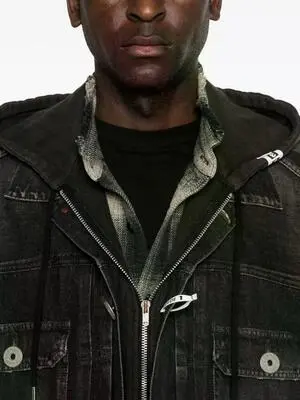 Mihara Yasuhiro Hooded Denim Jacket With Chest-pocket