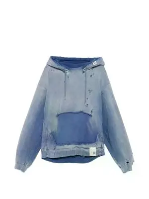 Mihara Yasuhiro Distressed Hoodie - Blue