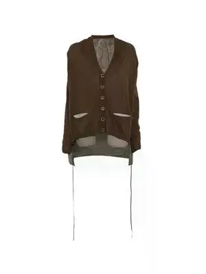 UMA WANG V-neck Cardigan - Brown