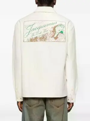 Jacquemus Mecano Embroidered-logo Zip Shirt