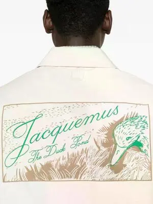 Jacquemus Mecano Embroidered-logo Zip Shirt