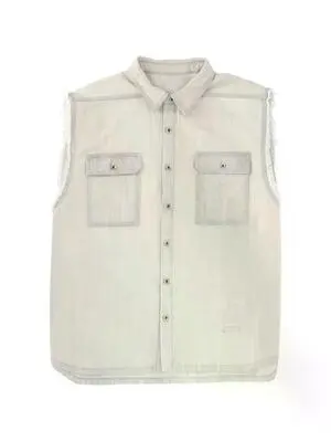 Rick Owens Fringed Sleeveless Jacket - White