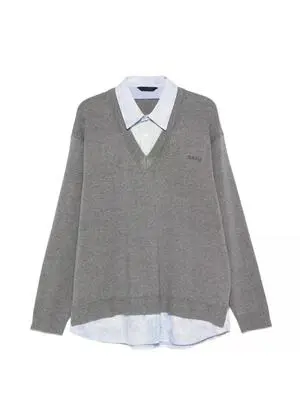 JUUN.J Shirt-detail Sweater - Grey