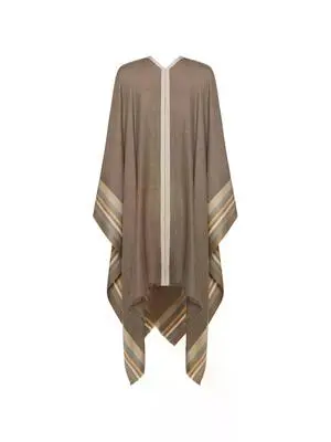Alonpi Stripe-detail Cape