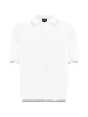 Paul & Shark Ribbed-details Polo Shirt - White
