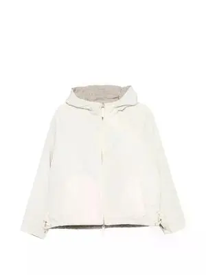 YVES SALOMON Reversible Hooded Jacket - Neutrals