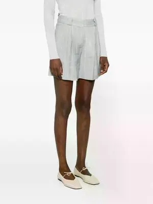 BLAZÉ MILANO Pinstripe Pleated Shorts - Blue