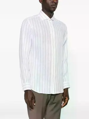 Brunello Cucinelli Striped-pattern Linen Shirt