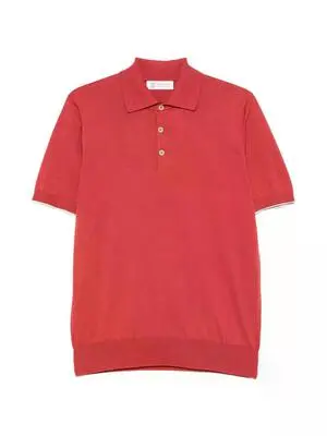 Brunello Cucinelli Buttoned Polo Shirt - Red