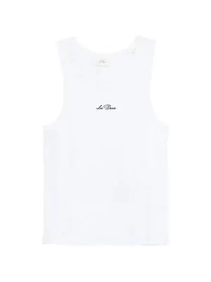 LES DEUX Logo-embroidery Tank Top - White