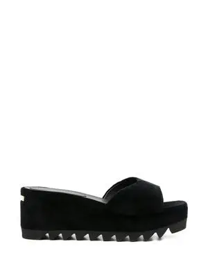 Stella McCartney Velvet Platform Sandals - Black