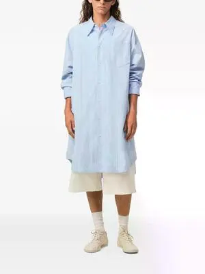 AMI Paris De Coeur Striped Popeline Shirt Dress