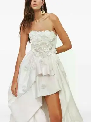 Aje Carina Floral Strapless Maxi Dress