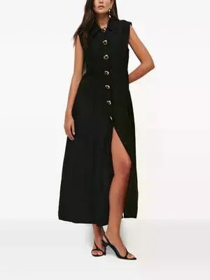 Aje Sasha Button-up Collared Midi Dress