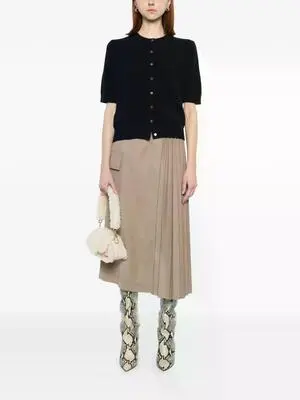 N.peal Cashmere Short-sleeve Cardigan - Blue