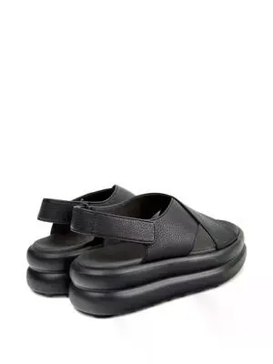 Camper Pelotas Flota Up Leather Sandals - Black