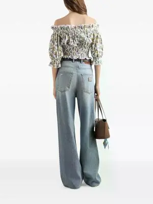 Dolce & Gabbana Distressed Wide-leg Jeans