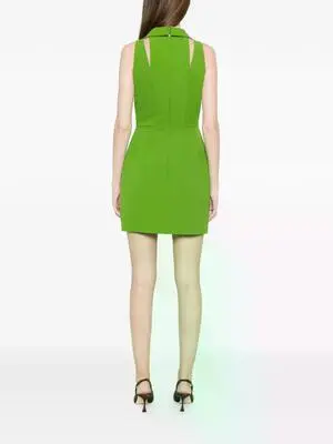 Elisabetta Franchi Button Detailed Shift Dress - Green
