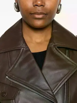 YVES SALOMON Zip-fastening Leather Jacket