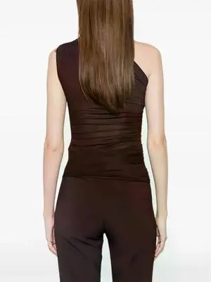 Elisabetta Franchi One-shoulder Top - Brown