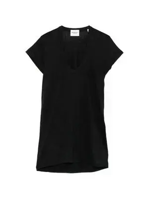 MAISON ETOILE Zankou V-neck T-shirt - Black