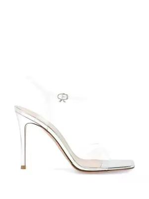 GIANVITO ROSSI Square Toe Strap Sandals - White