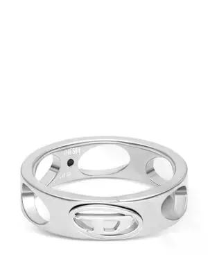 DIESEL Logo Band Ring - Silver