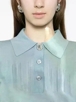 N°21 Button Embellished Polo Top