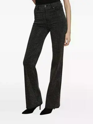 Veronica Beard Crosbie Rhinestone Wide-leg Jeans