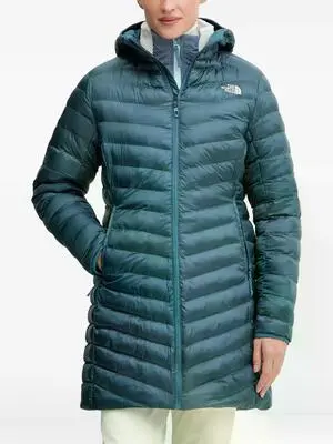 The North Face Huila Hooded Quilted Parka Coat - Blue